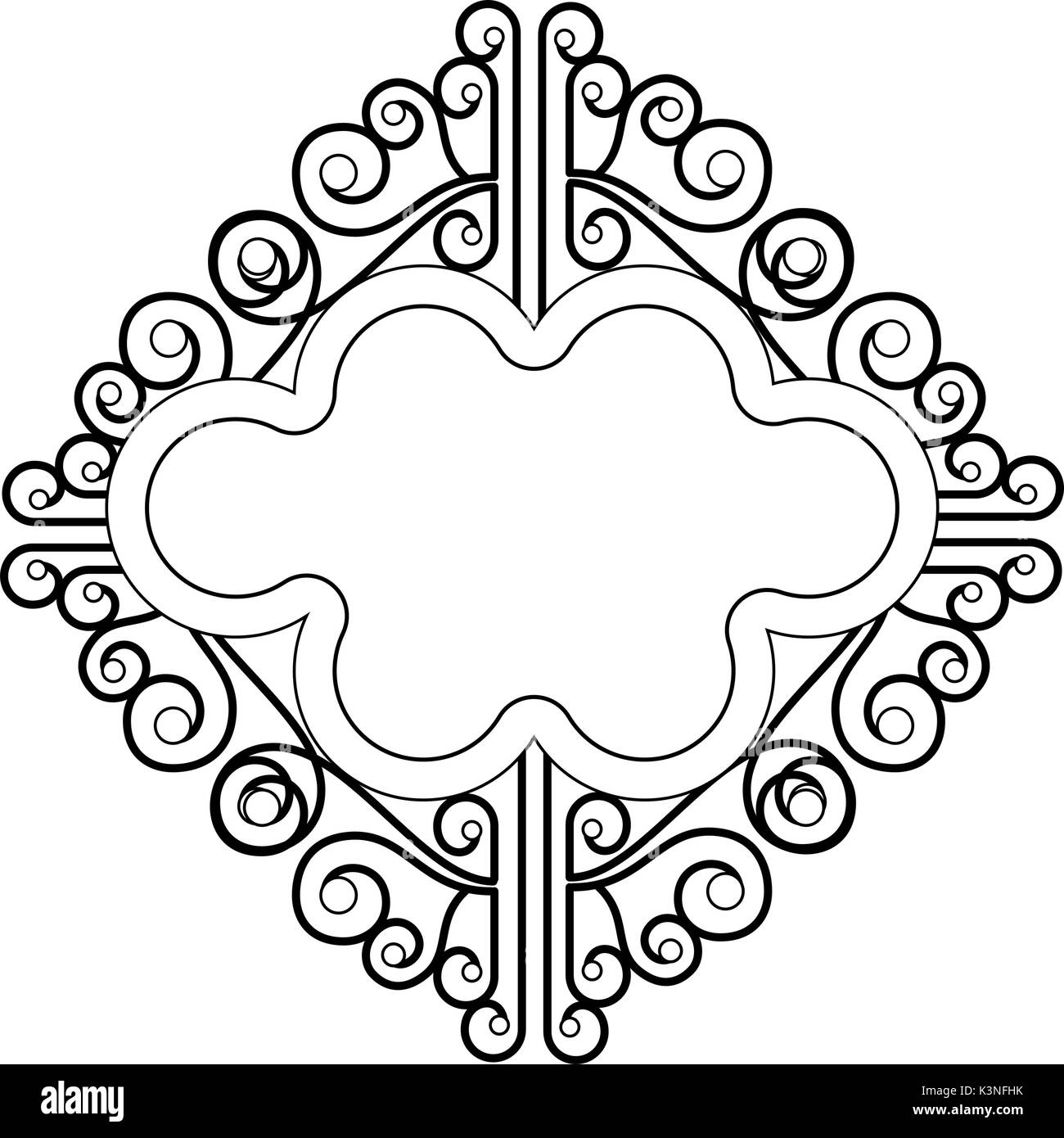 vintage frame icon over white background vector illustration Stock ...