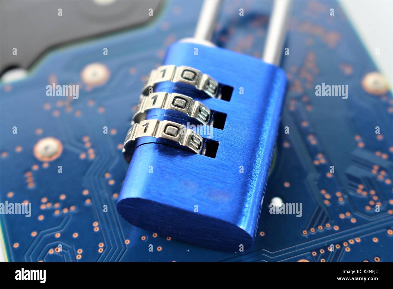 An concept image of a hard drive with a lock Stock Photo - Alamy