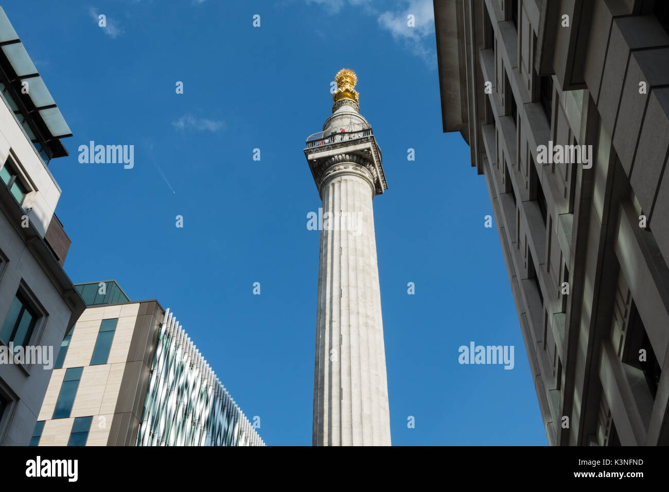 The Monument to the Great Fire of London on Monument Street, near ...