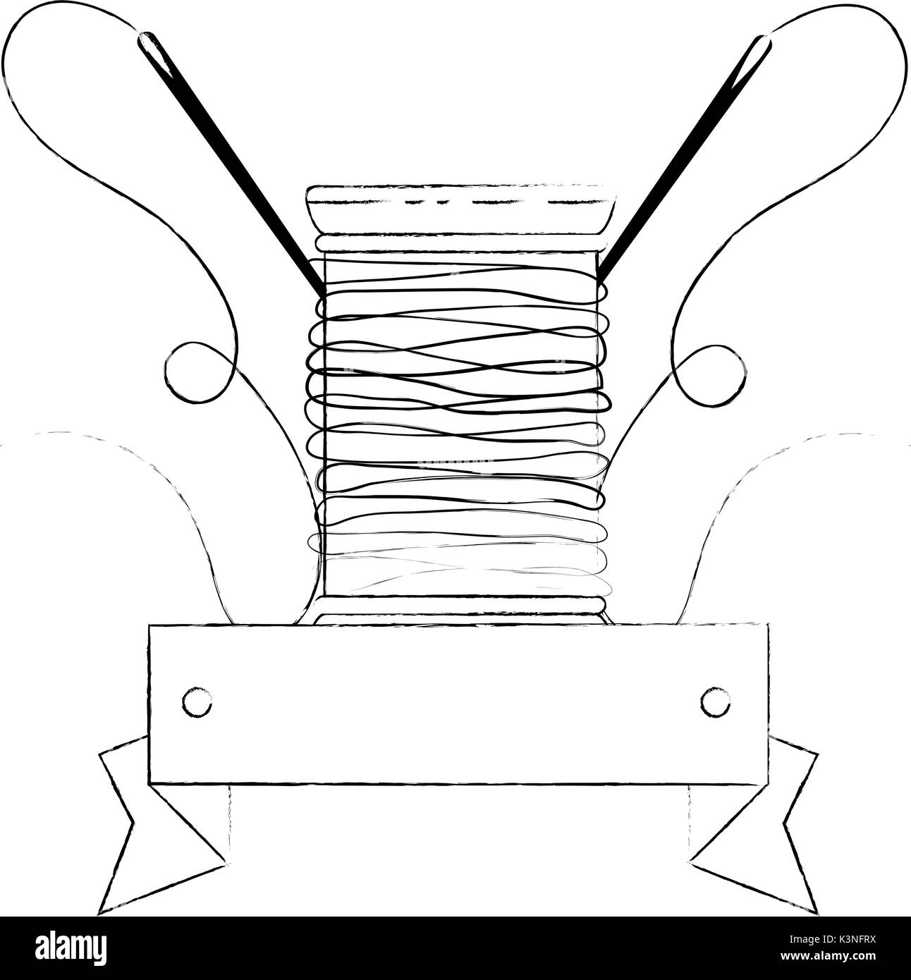 thread spool icon over white background vector illustration Stock ...