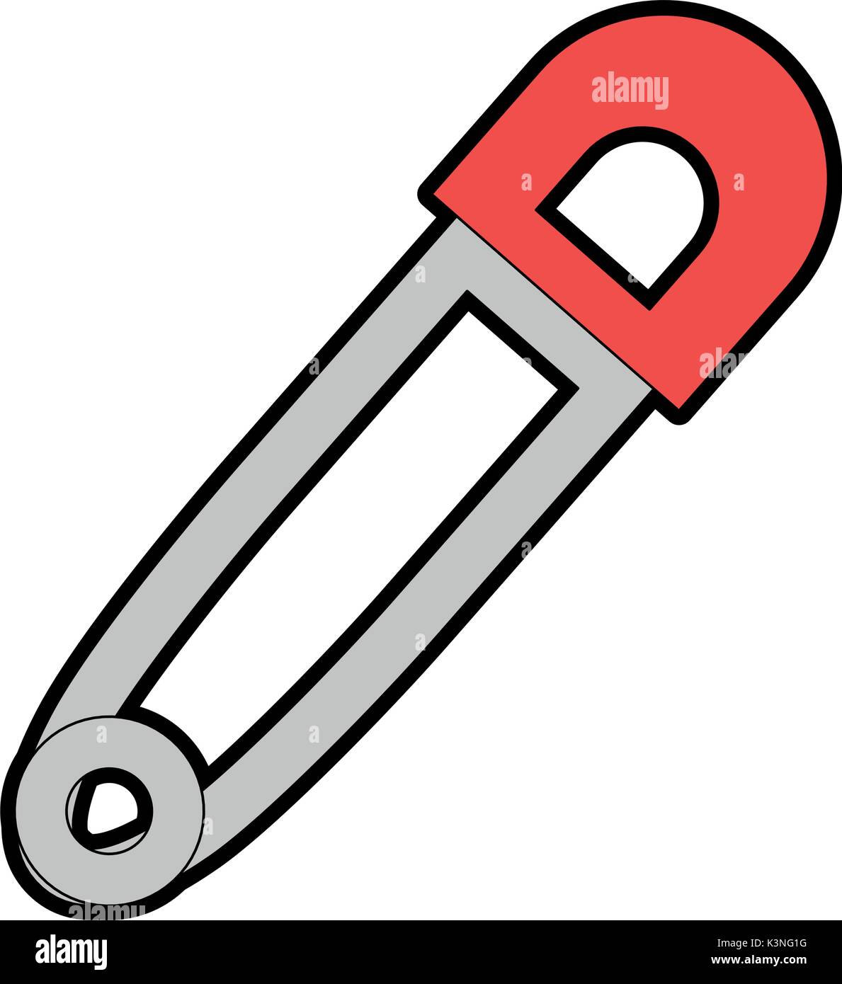 baby pin icon over white background vector illustration Stock Vector ...