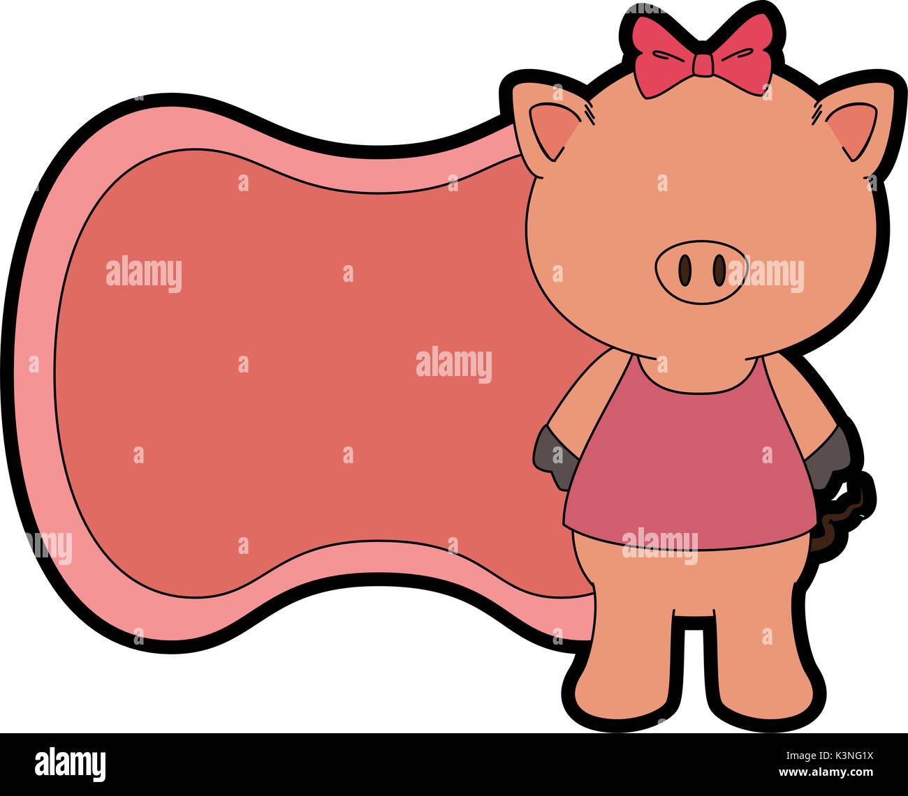 baby shower card with pig icon over white background vector ...