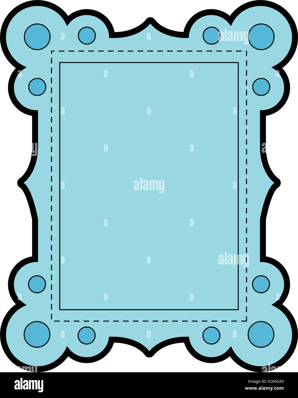 decorative frame icon over white background vector illustration Stock ...
