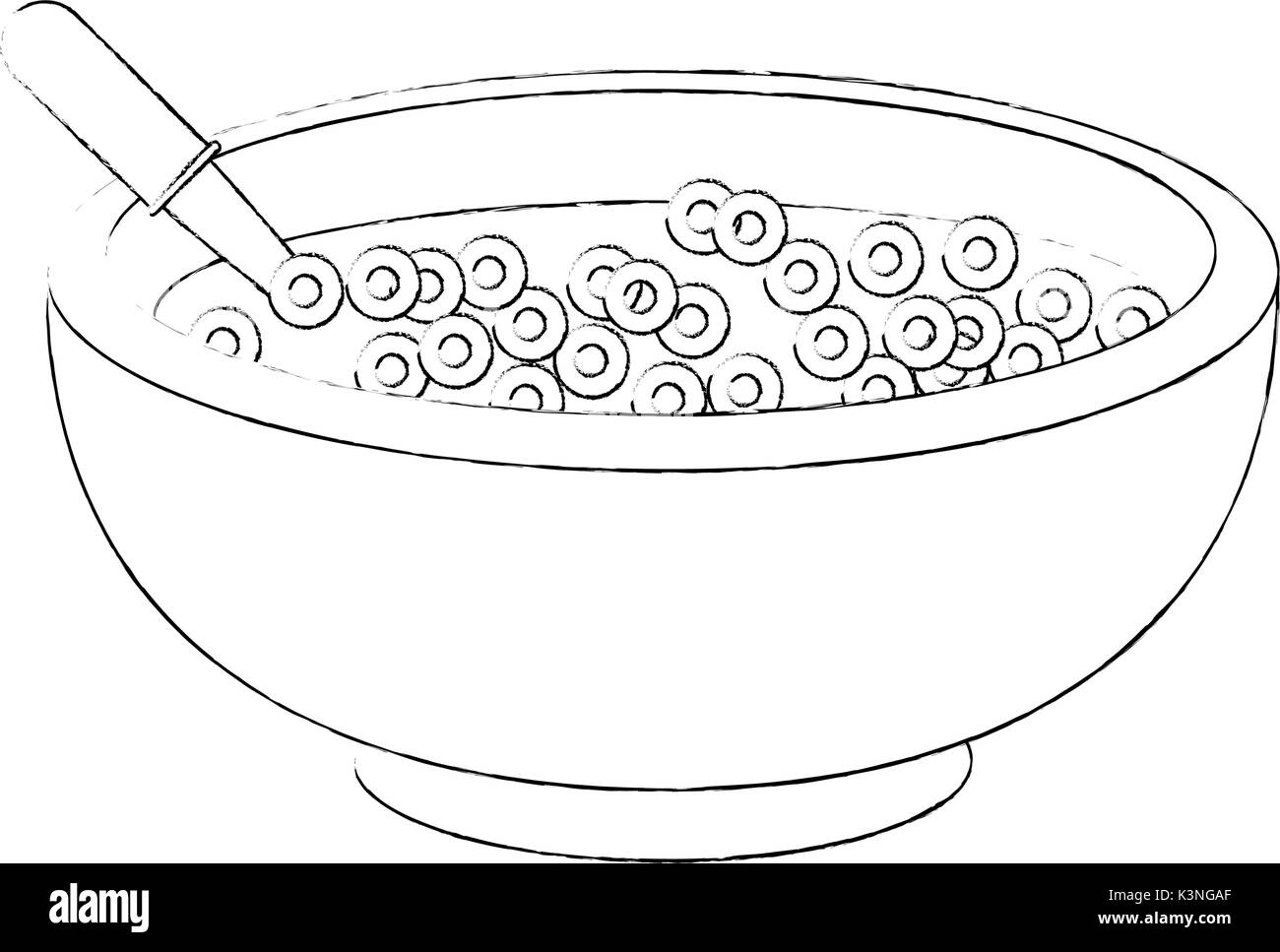 cereal bowl icon over white background vector illustration Stock Vector ...