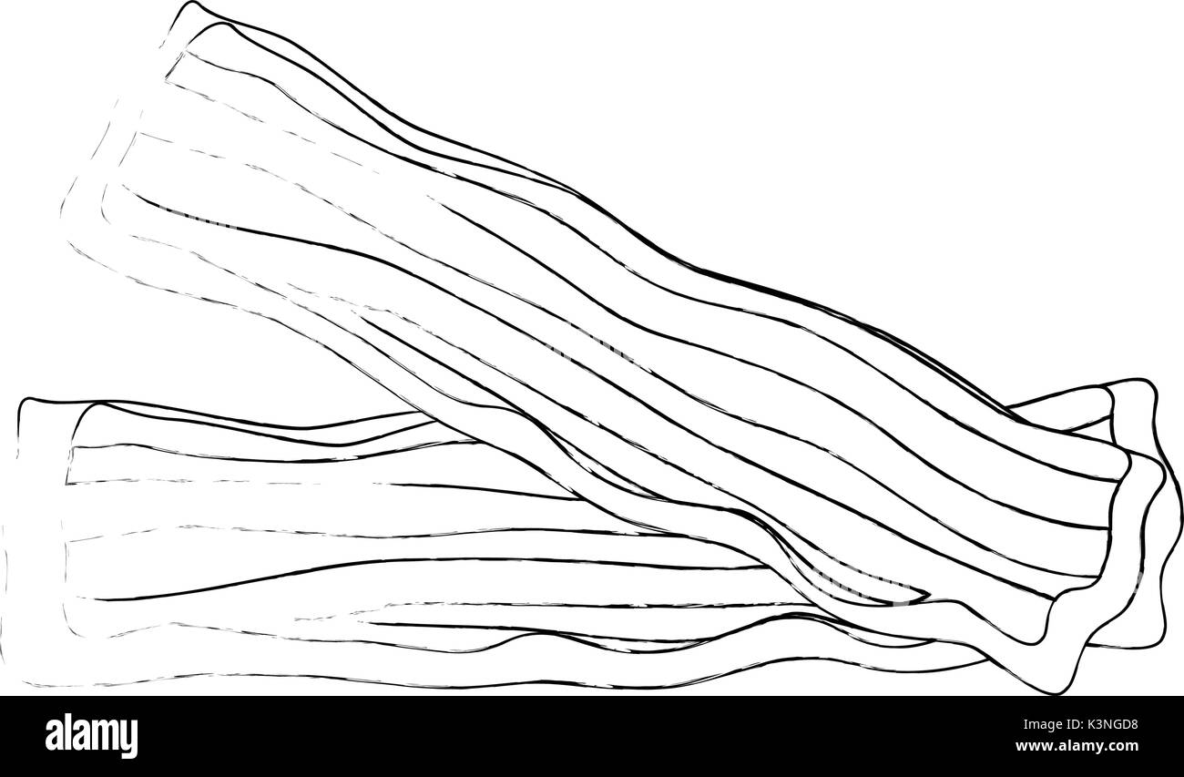 bacon stripes icon over white background vector illustration Stock ...