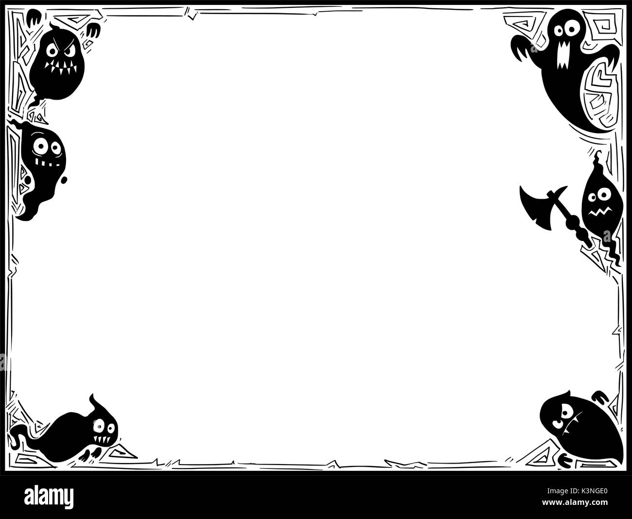 Halloween Ghost Border Clipart