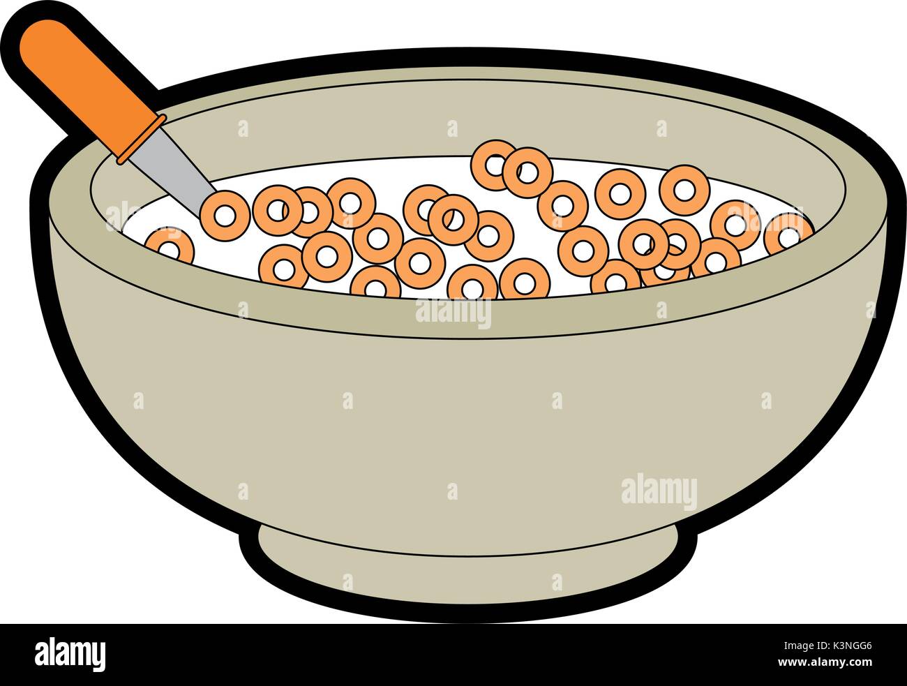 cereal bowl icon over white background vector illustration Stock Vector ...