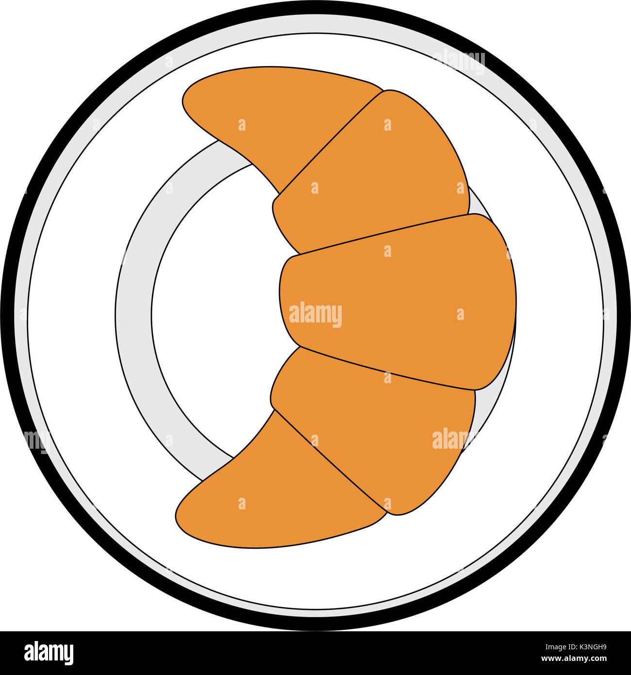 croissant icon over white background vector illustration Stock Vector ...