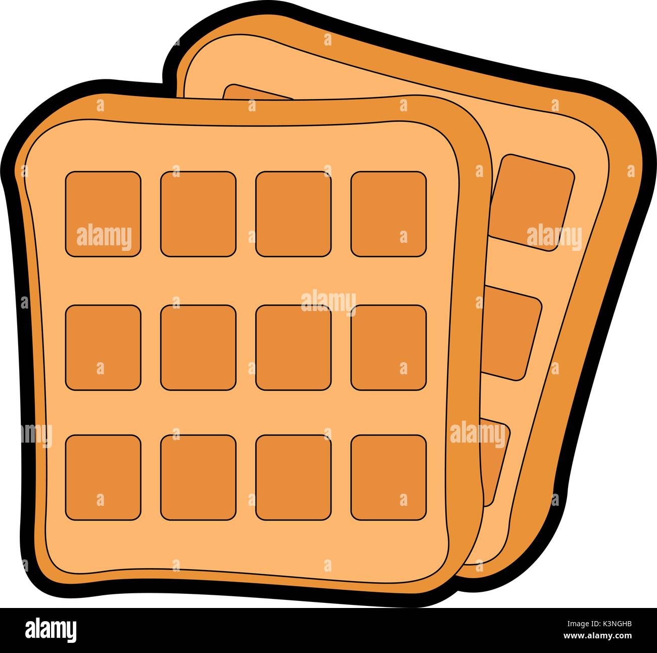 Square Waffles Clipart