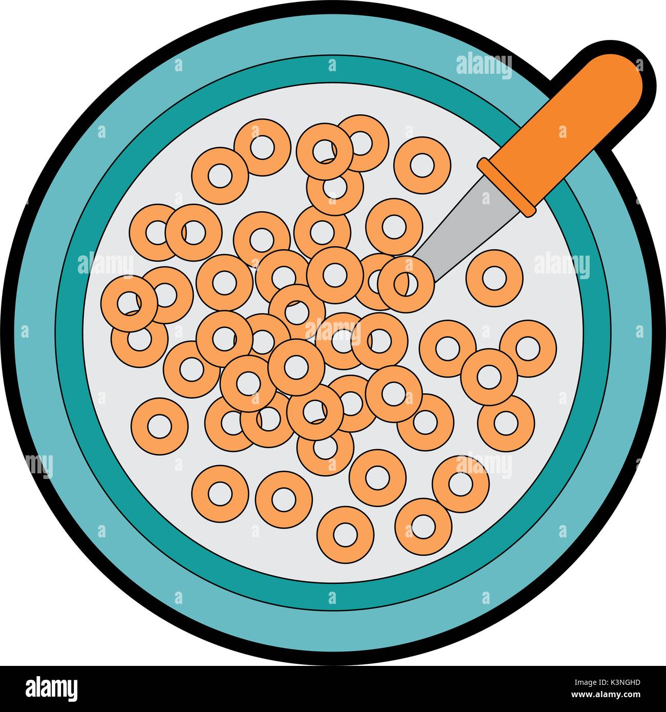 cereal bowl icon over white background vector illustration Stock Vector ...