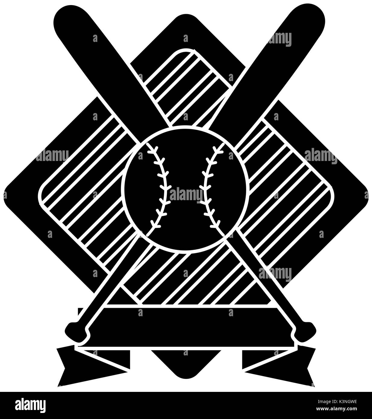 baseball ball and bats vector illustration design Stock Vector Image ...