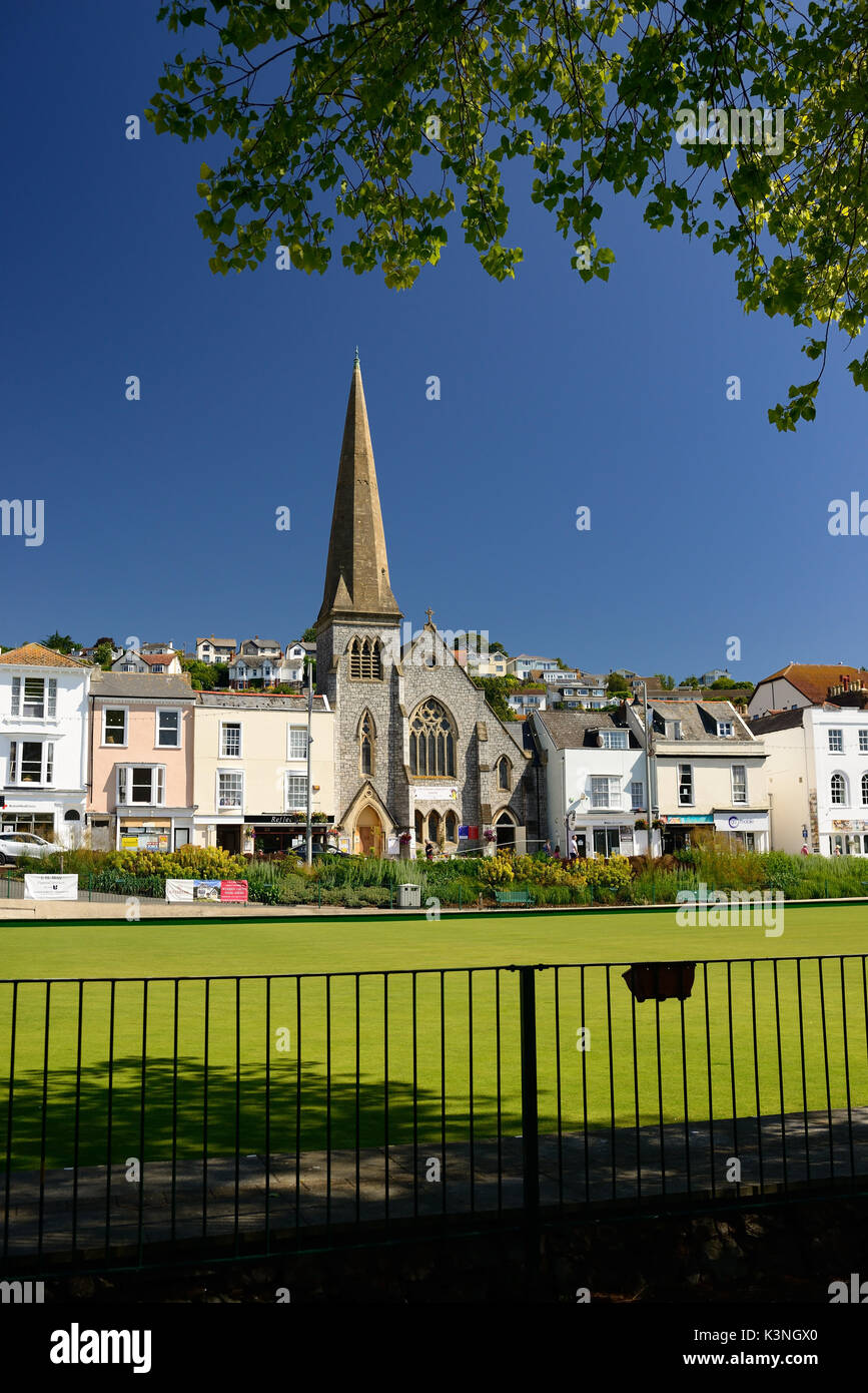 United Reform church on the Strand at Dawlish, in front of the bowling ...