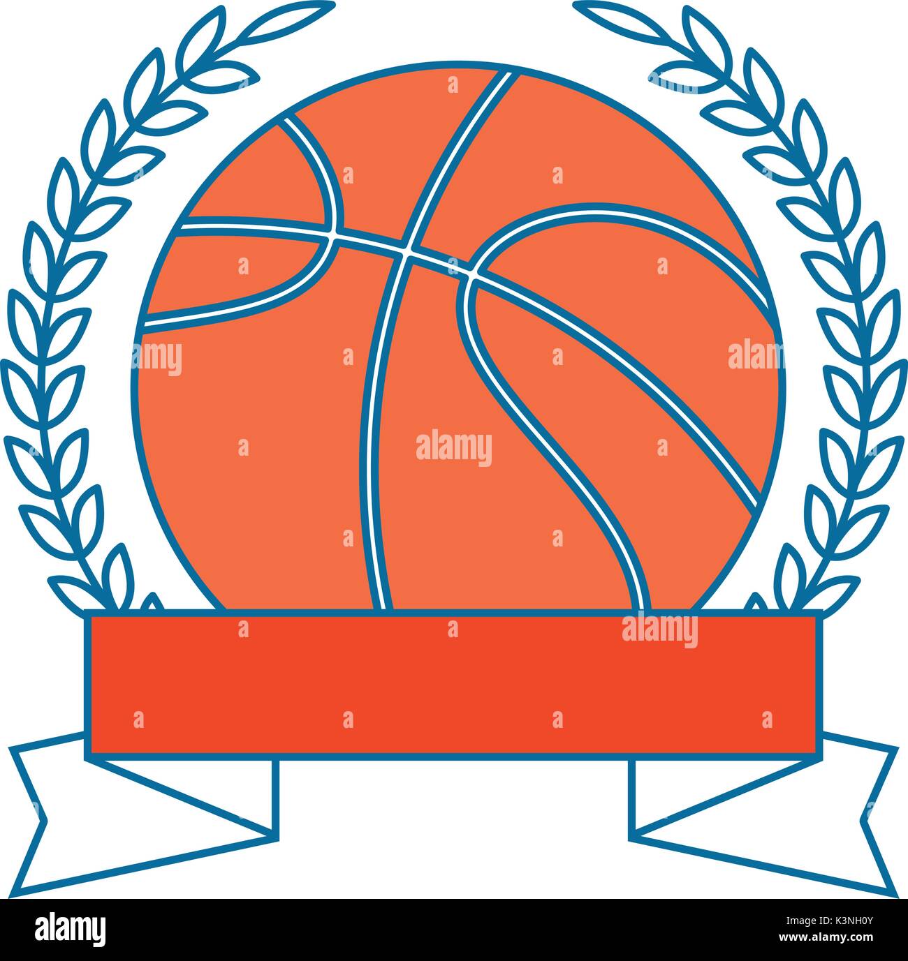 Basketball ball emblem icon vector illustration graphic design Stock ...