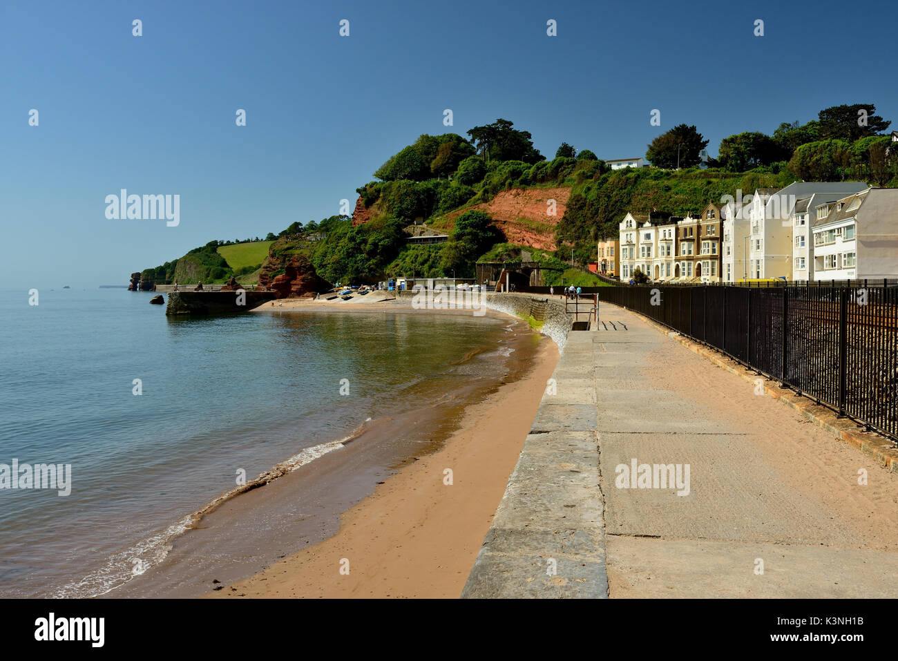Dawlish seafront, looking south towards Lea Mount Stock Photo - Alamy