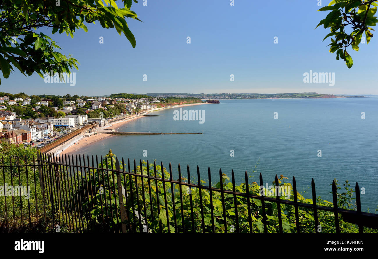 Dawlish seafront, looking towards Exmouth from Lea Mount Stock Photo ...