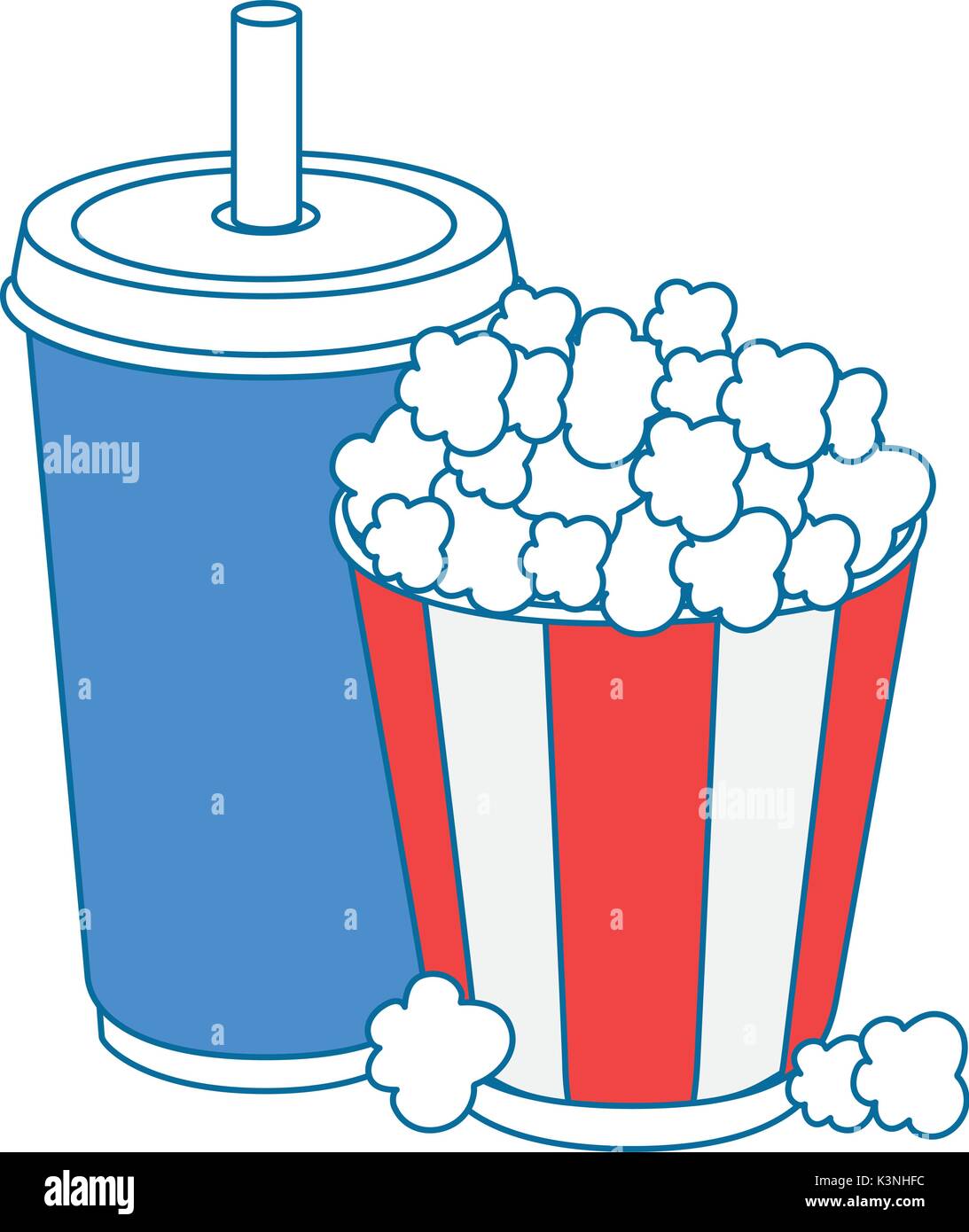 popcorn soda glass Stock Vector Image & Art - Alamy