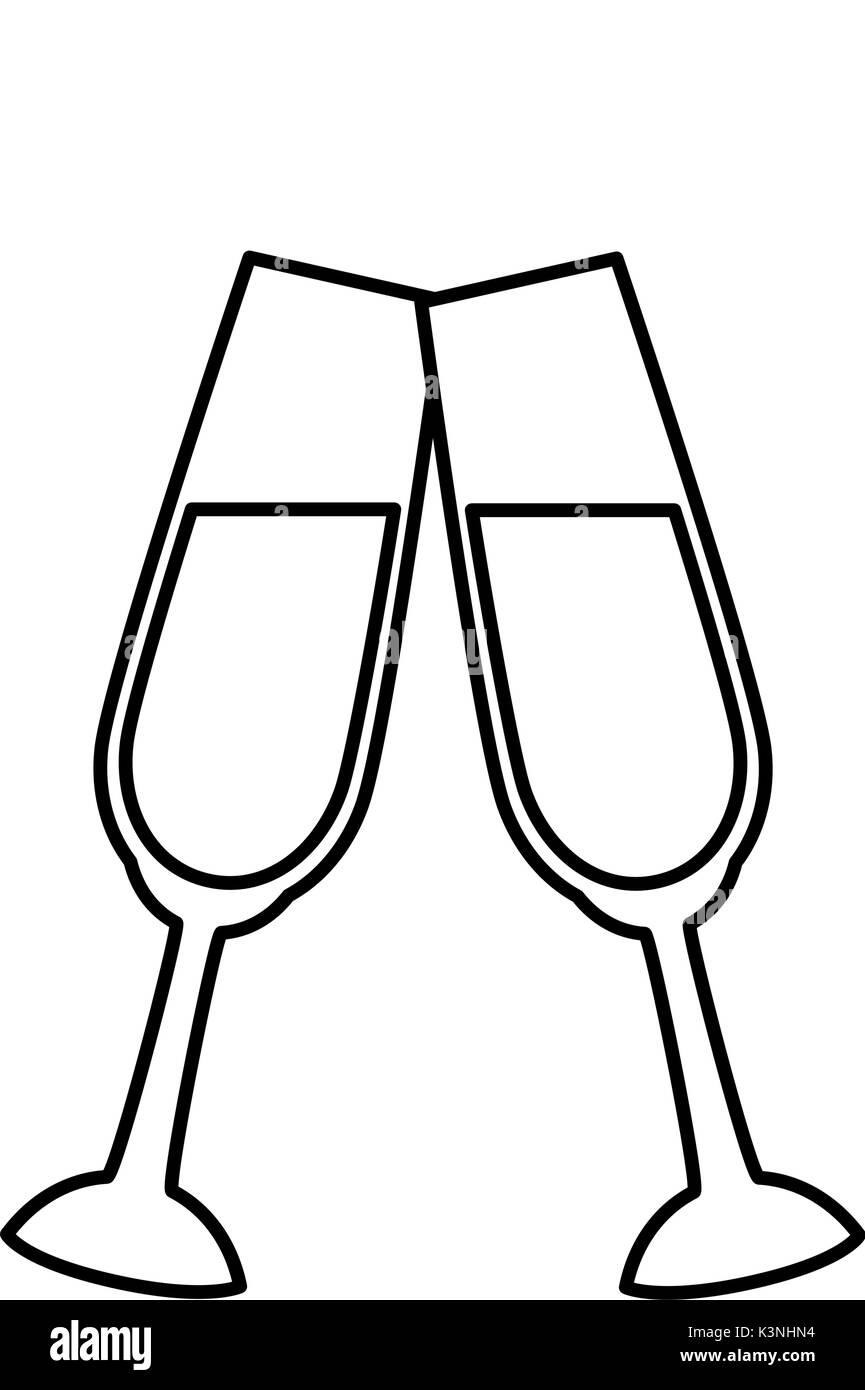Crystal cups Black and White Stock Photos & Images - Alamy