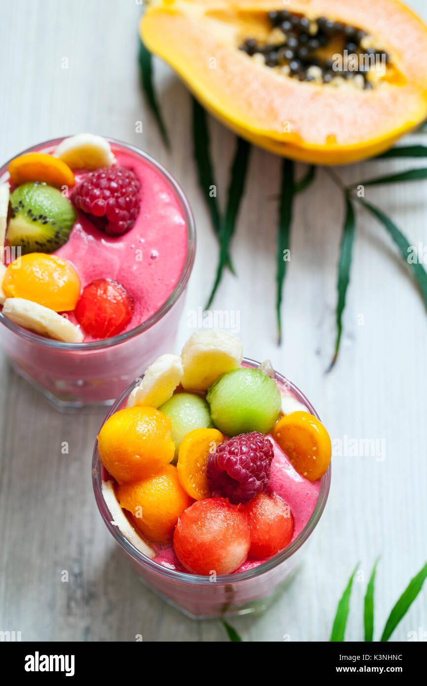 Fruit smoothie above hi-res stock photography and images - Alamy