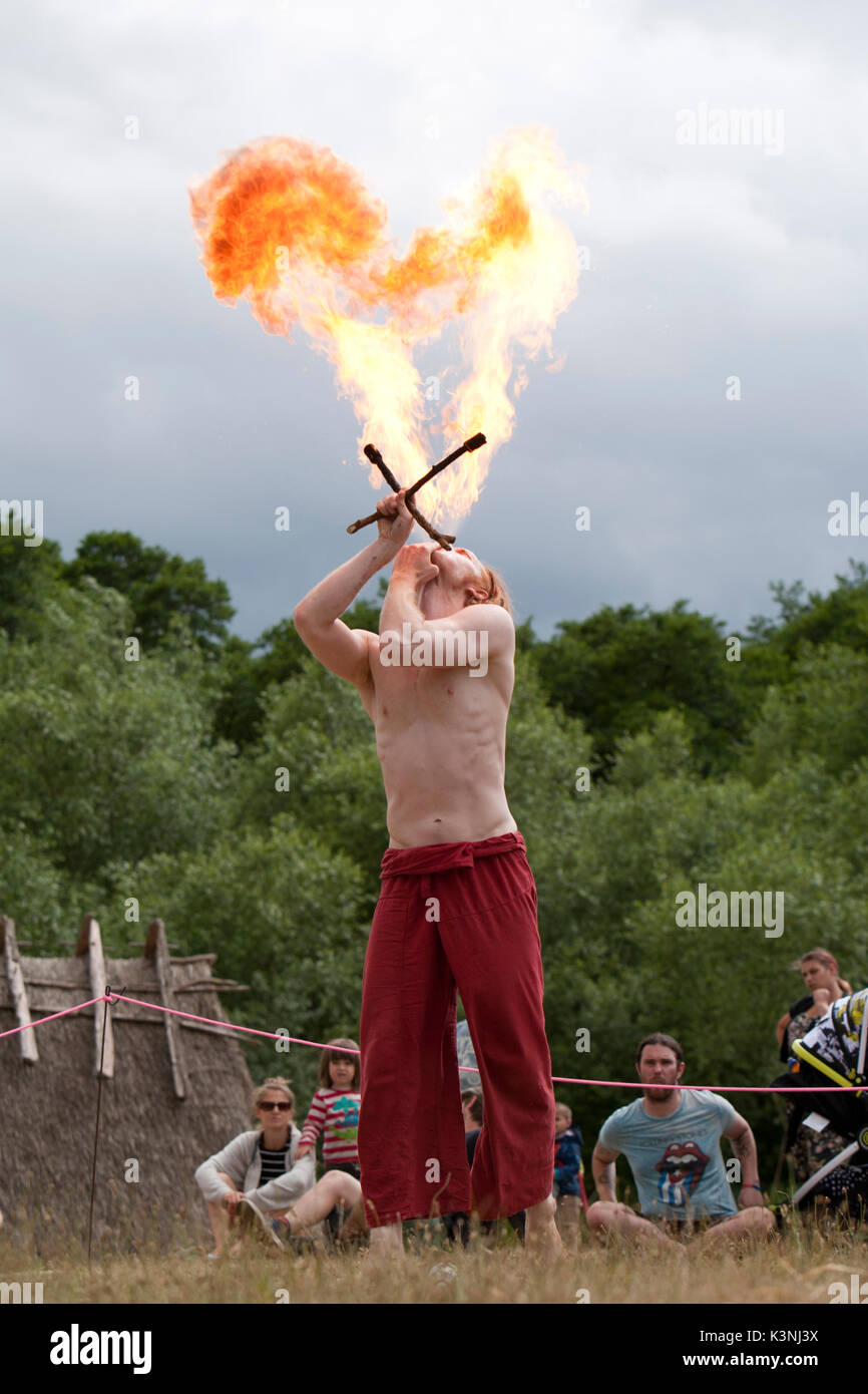 Fire breather, Farren, wows visitors to Dragon Fest 2017, hosted by ...