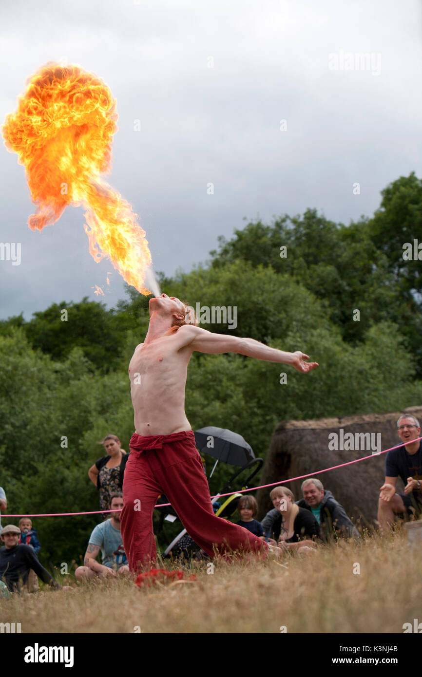 Fire breather, Farren, wows visitors to Dragon Fest 2017, hosted by ...