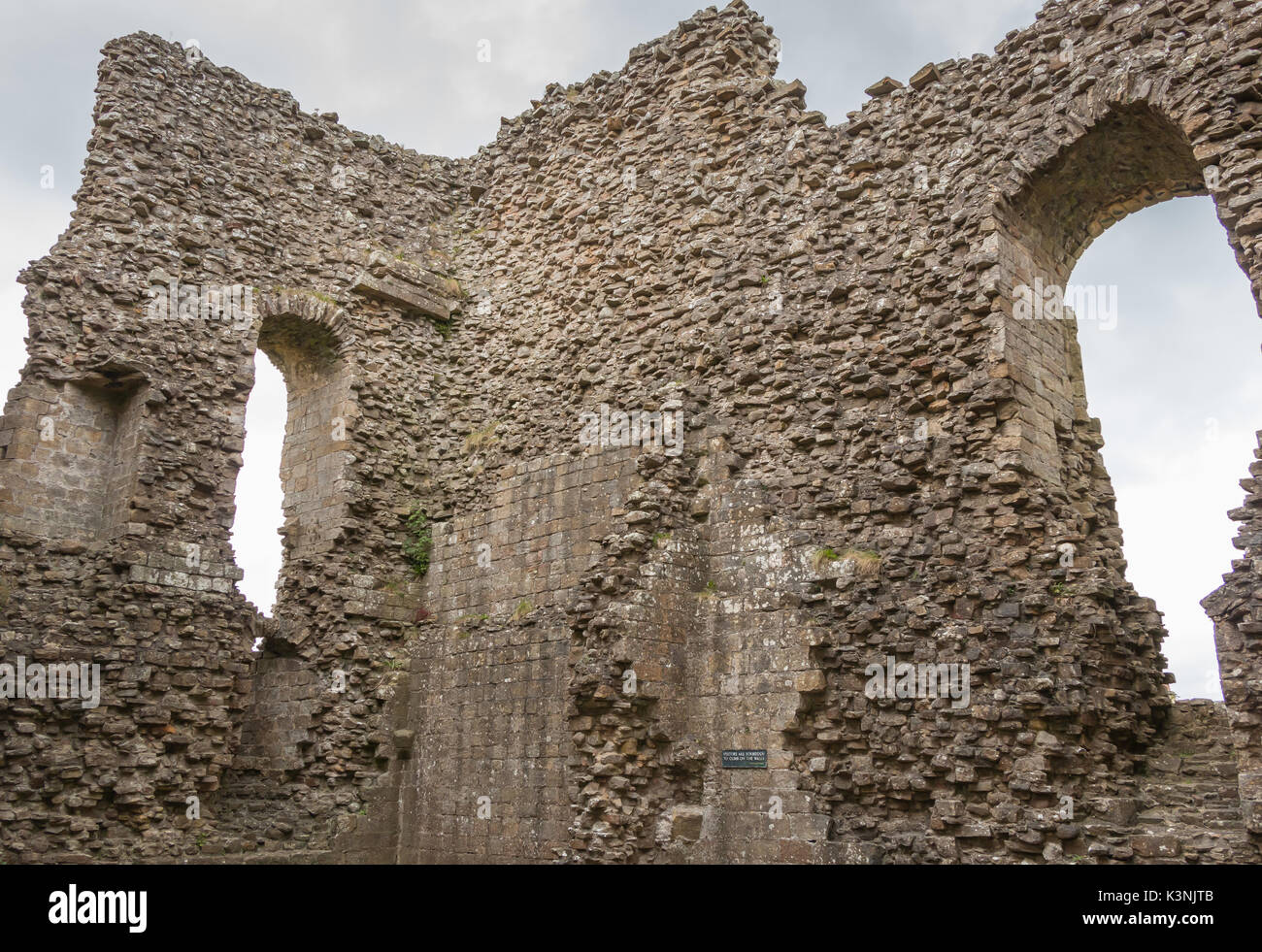 The ruins of the interior of the12th century Bowes Castle, County ...