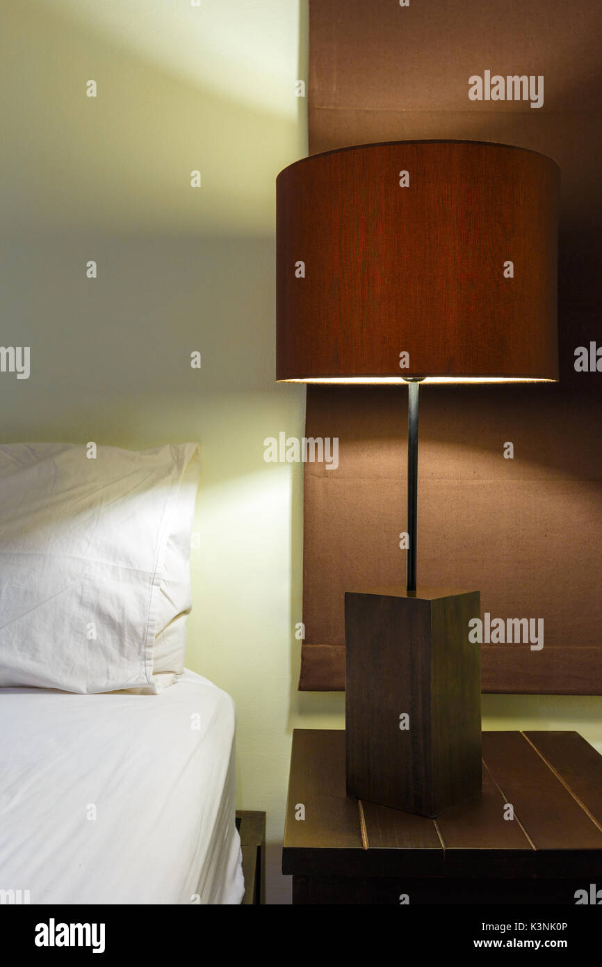 lamp on bedroom interior design Stock Photo - Alamy