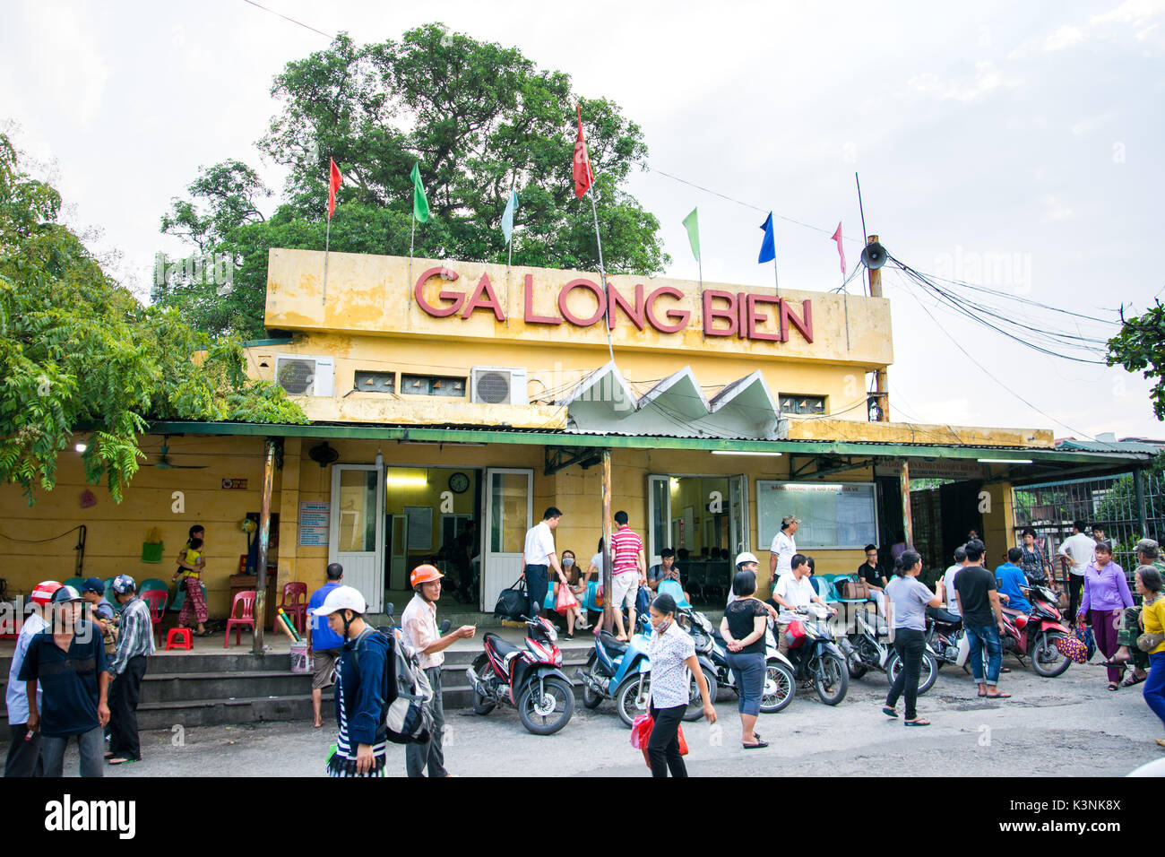 HANOI, VIETNAM - MAY 24, 2017: Long Bien Railway Station , a railway ...