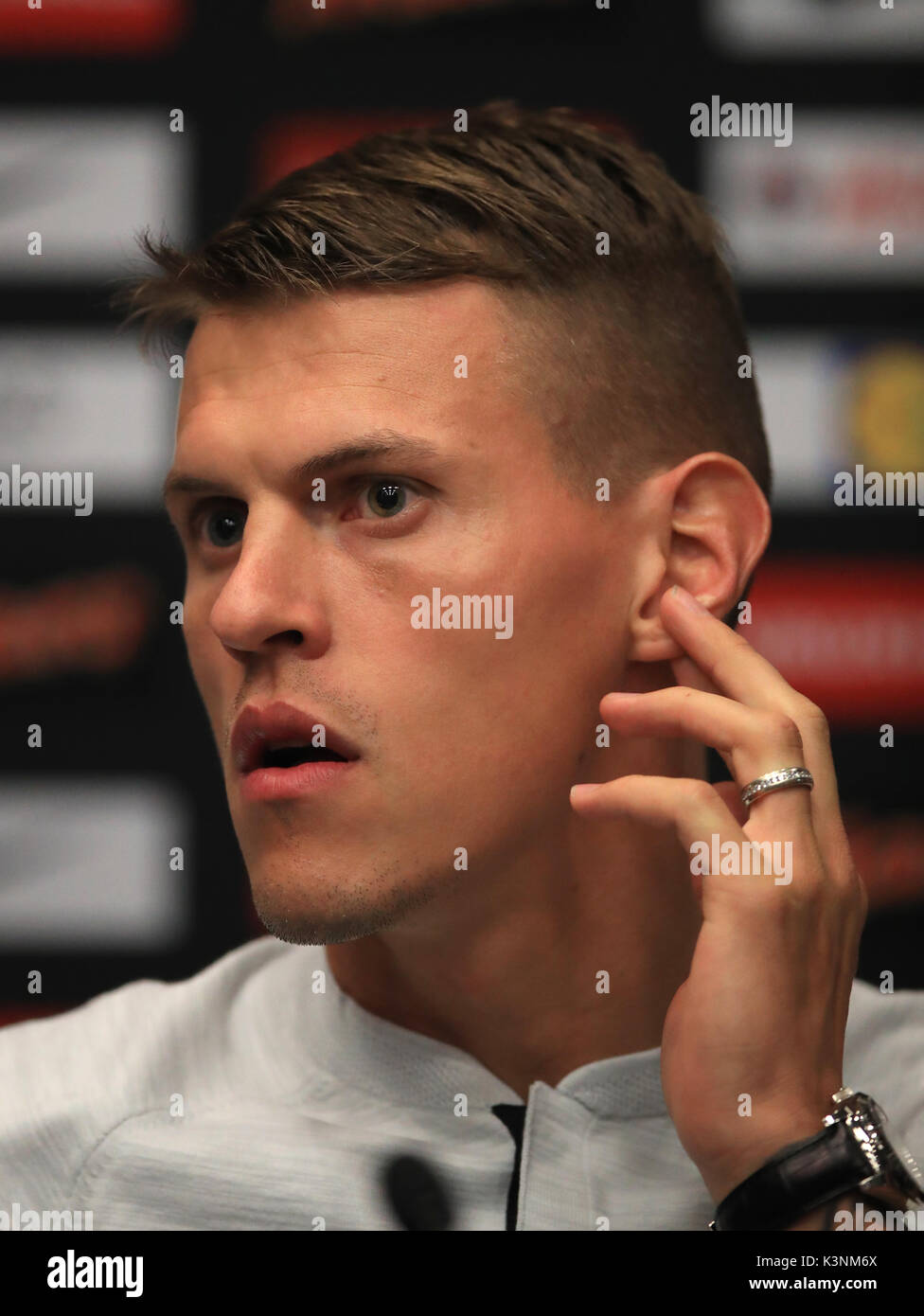 Slovakia's Martin Skrtel during a training session at Wembley Stadium ...