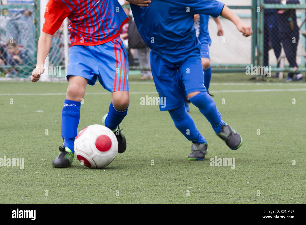 Football soccer training match for children Stock Photo - Alamy