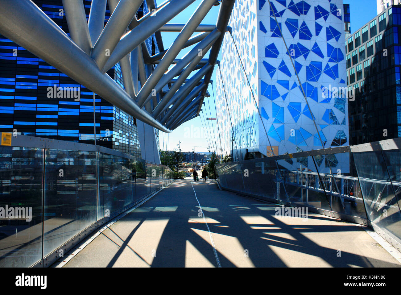 Akrobaten pedestrian bridge in Oslo, Norway Stock Photo - Alamy