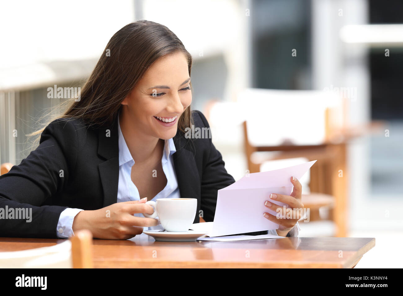 Bill reading letter invoice hi-res stock photography and images - Alamy