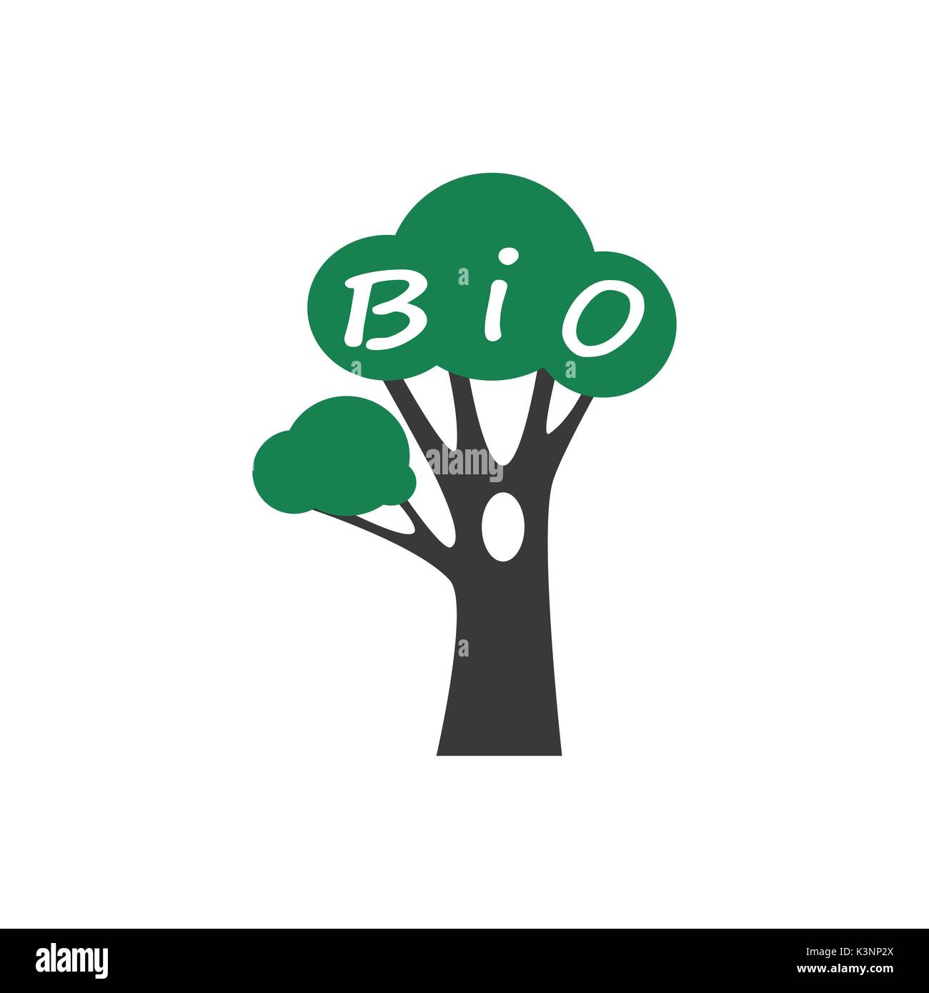 Icon of tree. Bio, eco and organic concept. Vector flat logo Stock ...