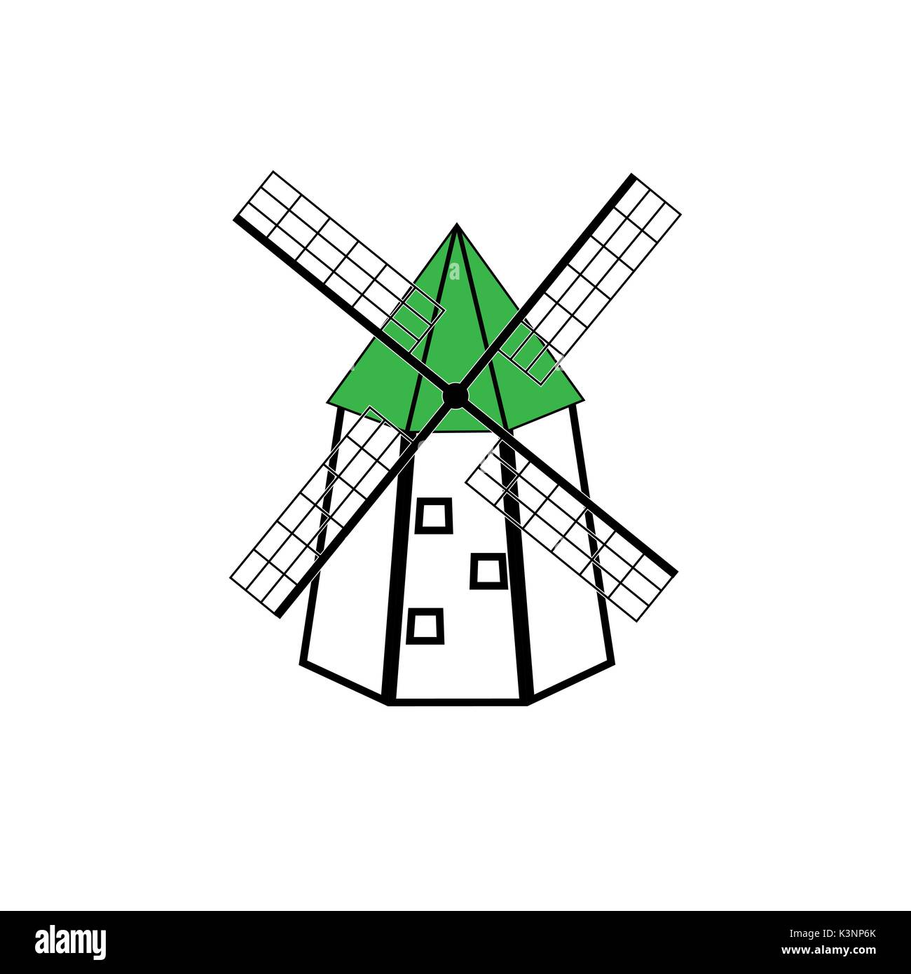 Windmill icon sign symbol Cut Out Stock Images & Pictures - Alamy