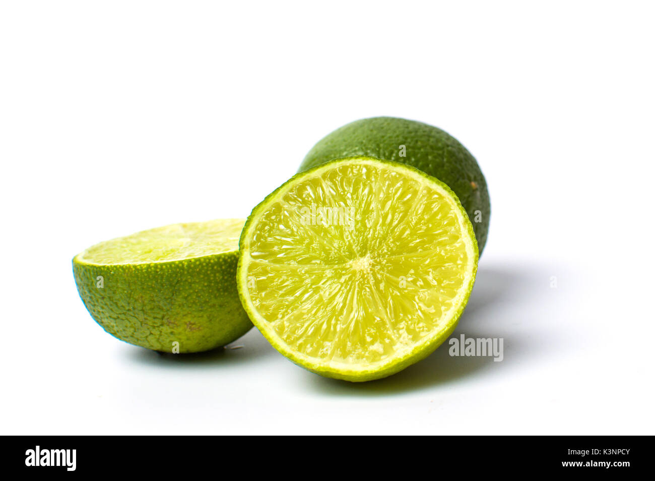 Green lime food ingredient fruit isolated on white Stock Photo - Alamy