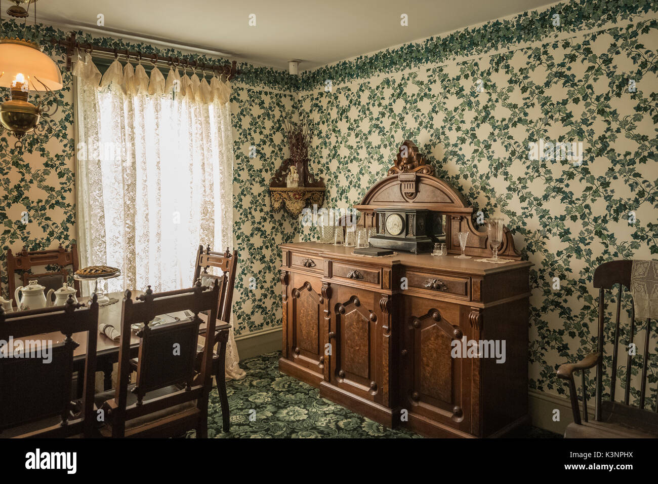 Dining parlor of Green Gables, the setting used for Canadian author L.M ...