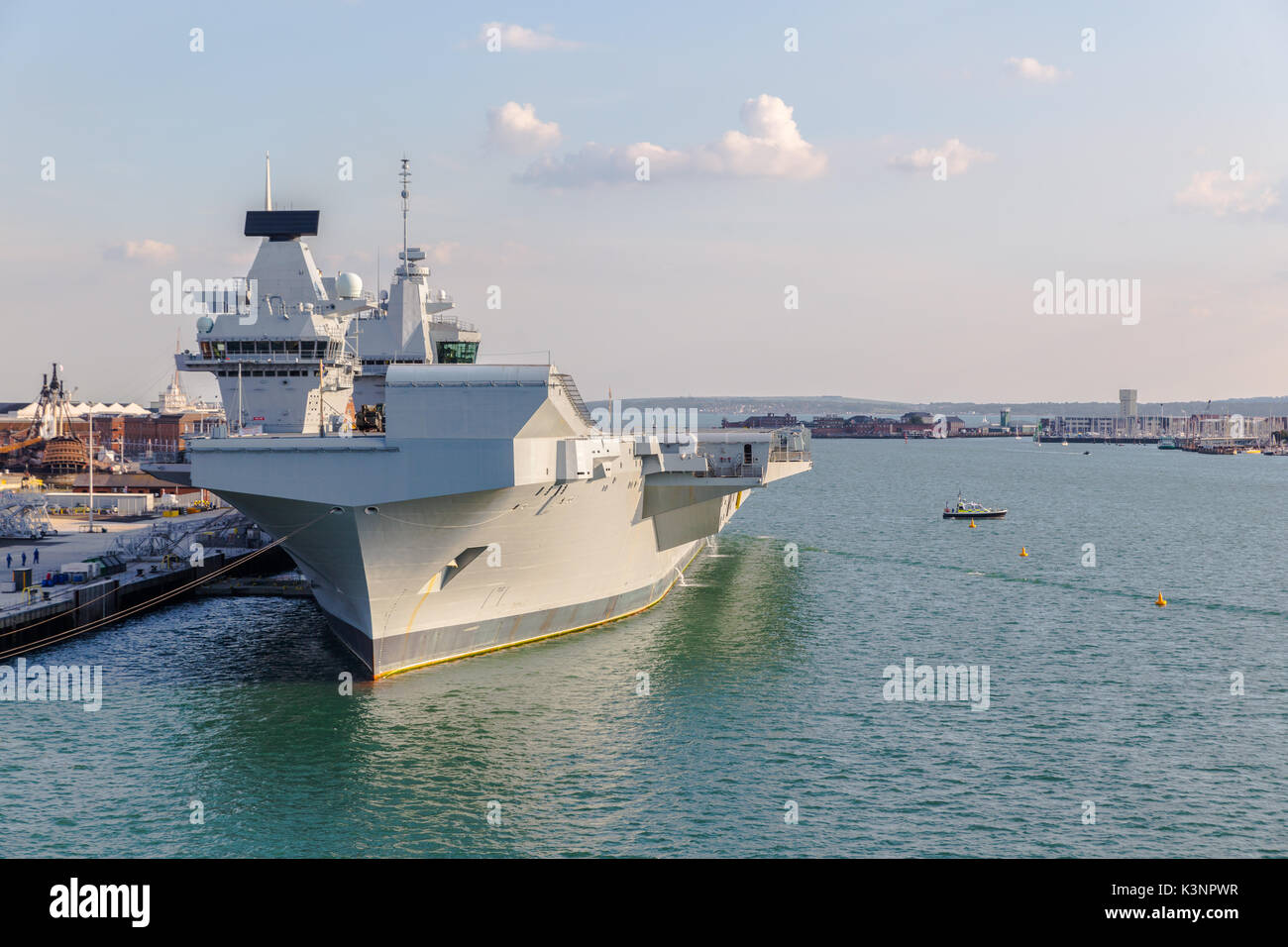 HMS Queen Elizabeth at dock in Portsmouth Stock Photo - Alamy