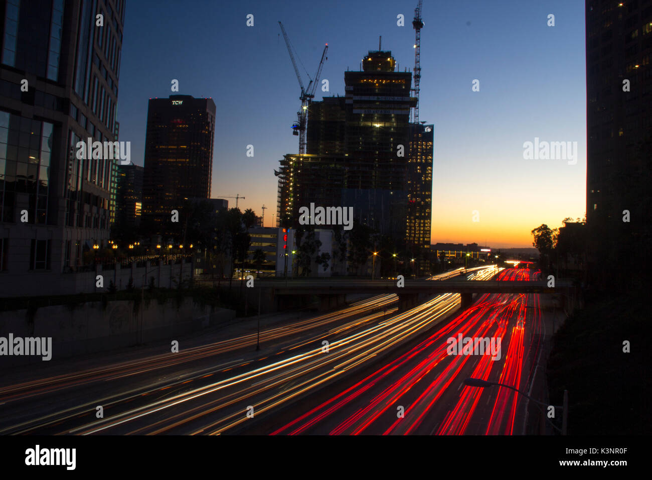 Downtown Los Angeles Freeway Stock Photo - Alamy