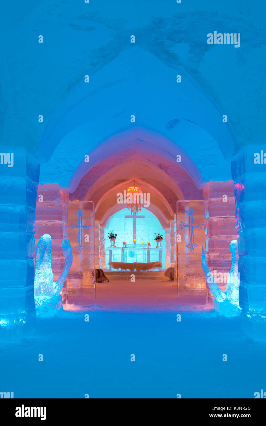 Ice hotel in Sorrisniva Alta Finnmark Norway Stock Photo - Alamy