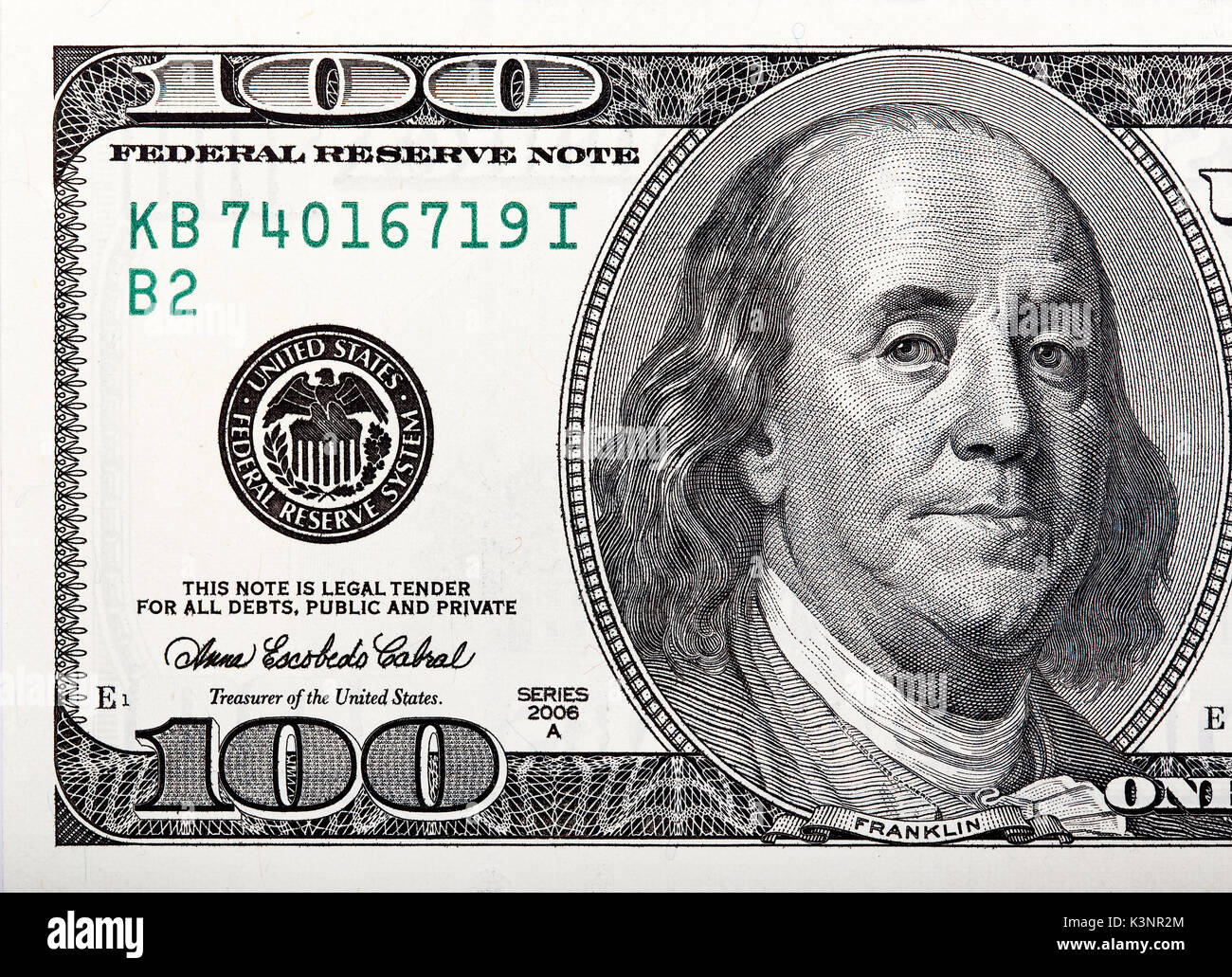 Benjamin Franklin 100 Dollar Bill