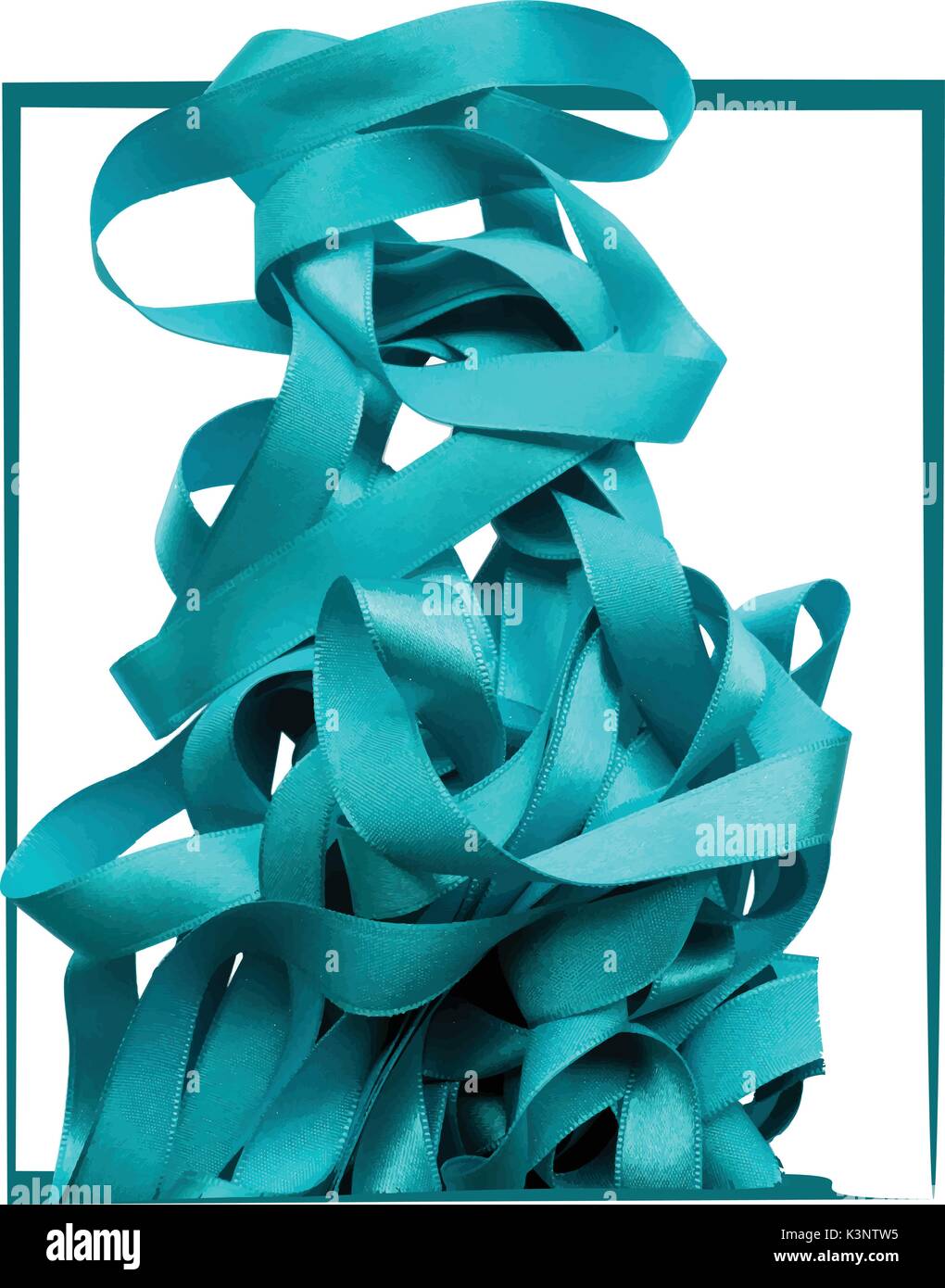 Light blue silk ribbon Stock Vector Images - Alamy