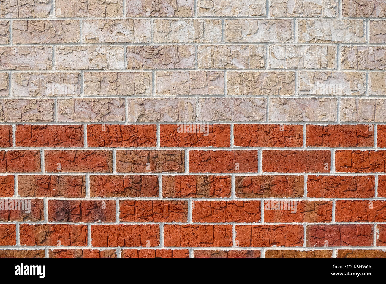 Red and Beige Brick Wall Pattern for Background Stock Photo - Alamy