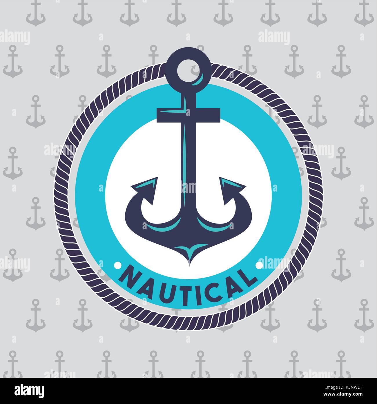 anchor marine aquatic or nautical theme design Stock Vector Image & Art ...