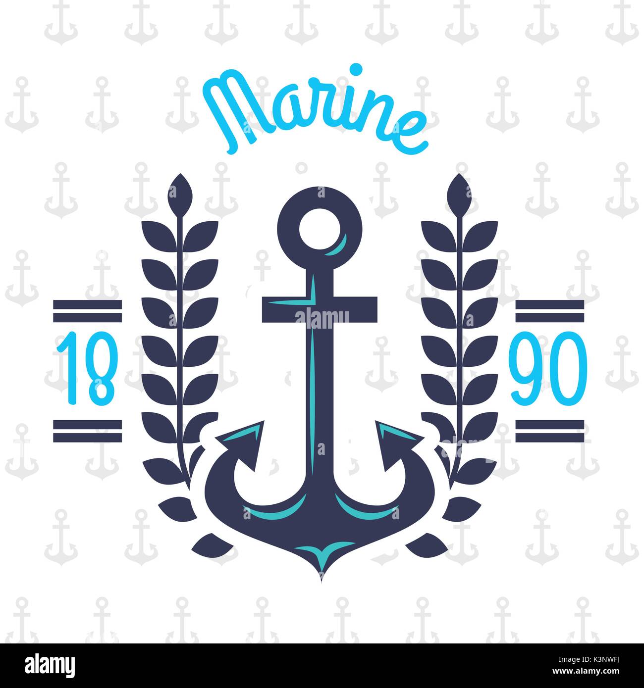 anchor marine aquatic or nautical theme design Stock Vector Image & Art ...
