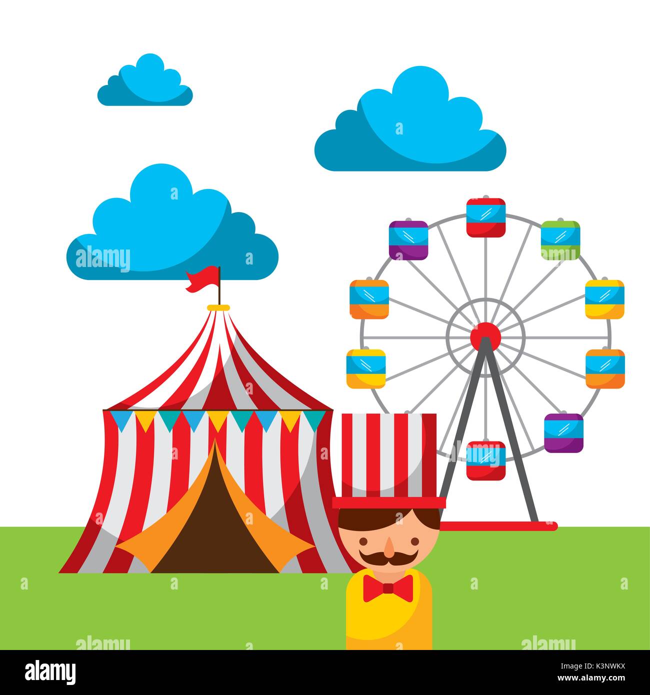 carnival fun fair festival circus park Stock Vector Image & Art - Alamy