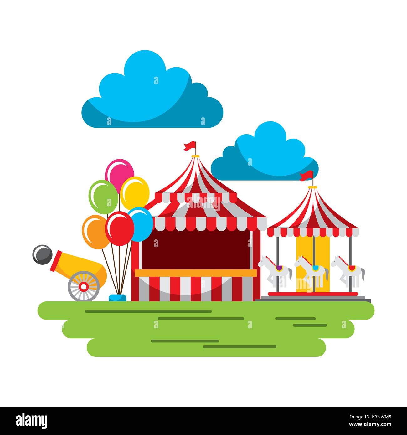 carnival fun fair festival circus park Stock Vector Image & Art - Alamy