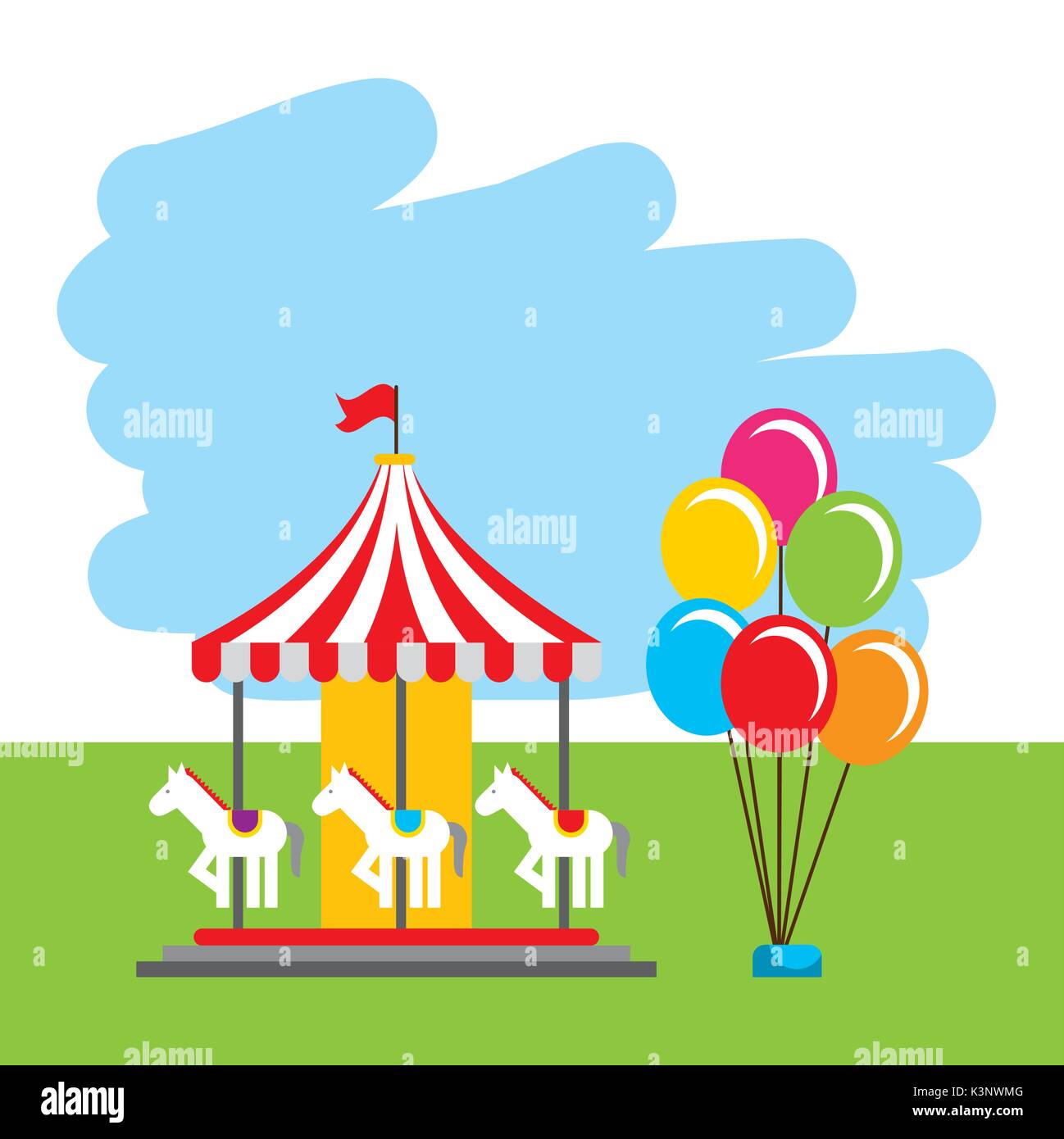 carnival fun fair festival circus park Stock Vector Image & Art - Alamy