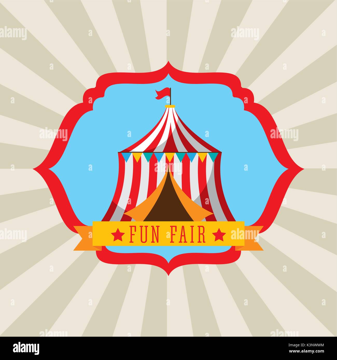 tent amusement fun fair theme park poster Stock Vector Image & Art - Alamy