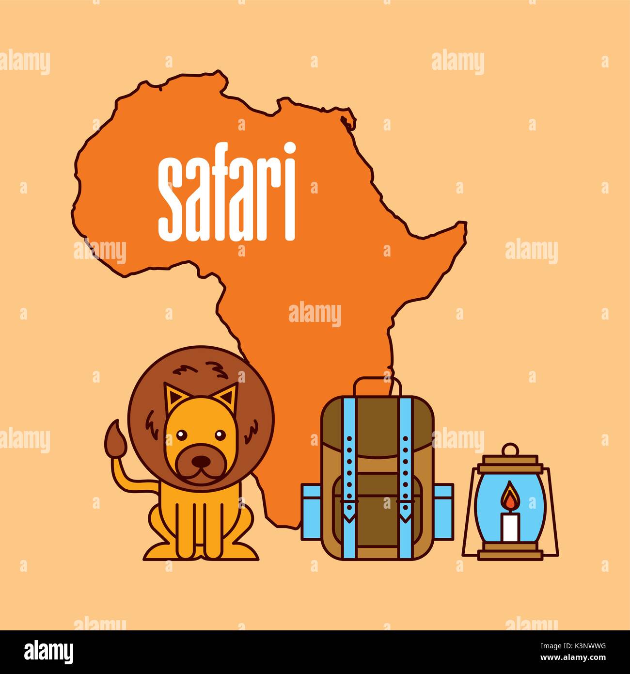 Safari trail map hi-res stock photography and images - Alamy