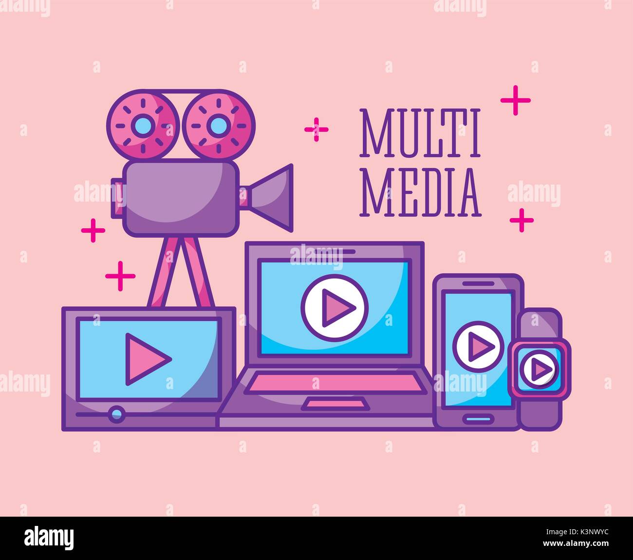 Multimedia messaging app Stock Vector Images - Alamy