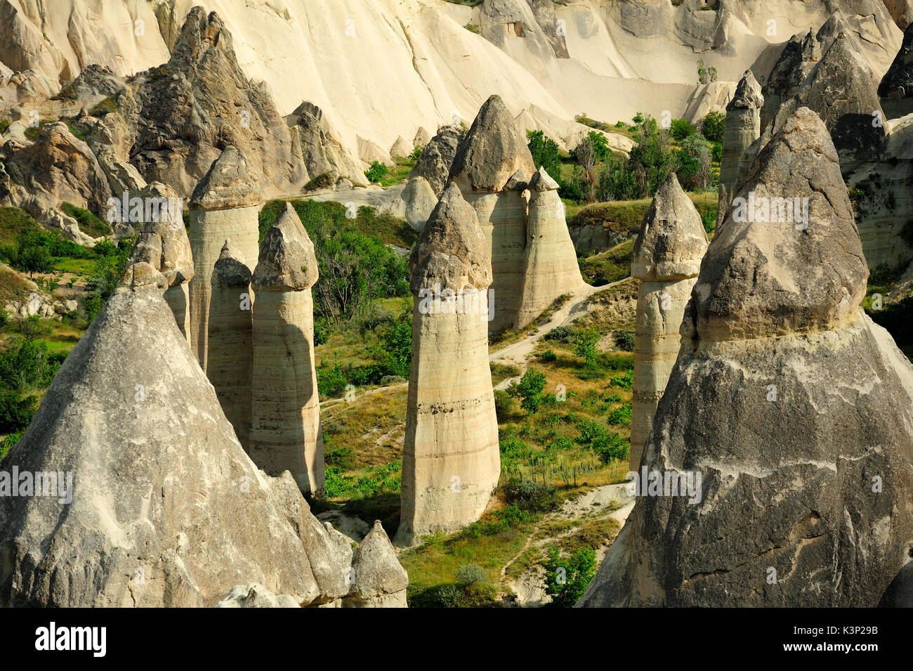 Cappadocia landscape with fairy chimneys in Turkey Stock Photo - Alamy